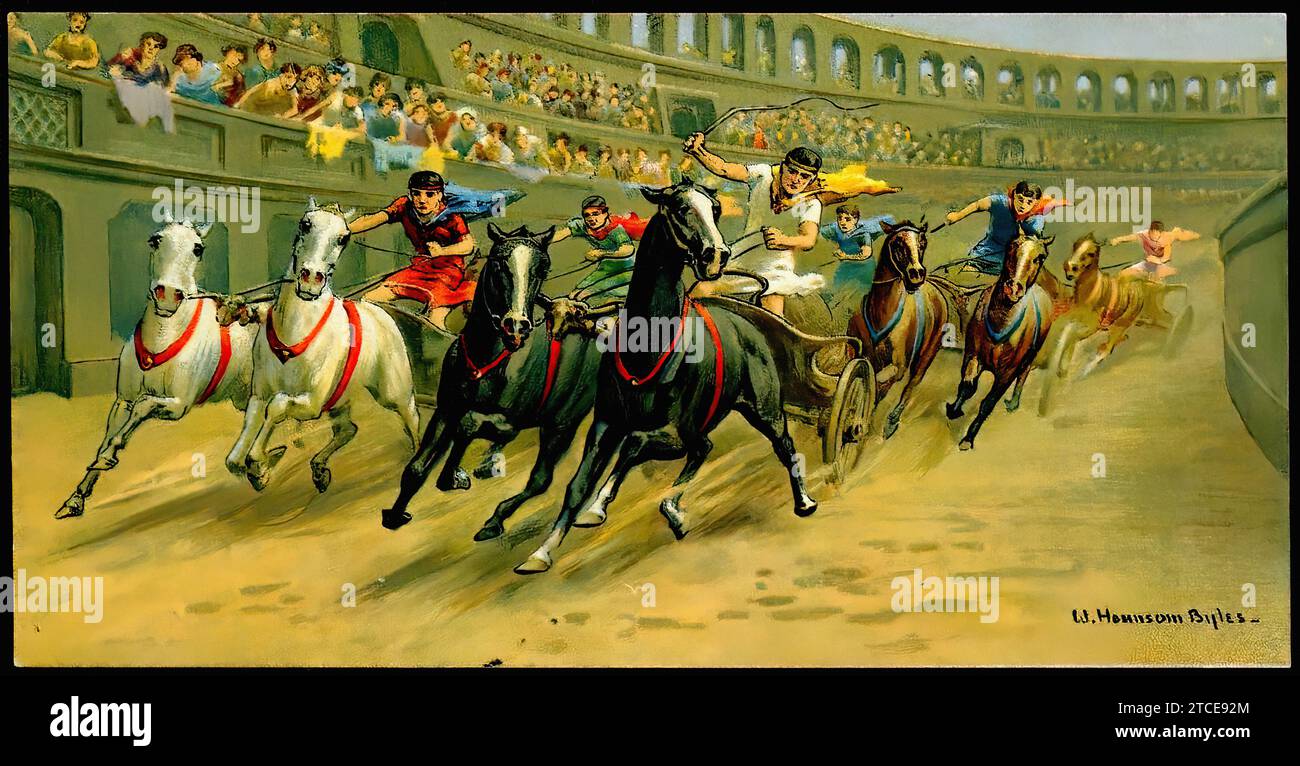 Roman chariot race hi-res stock photography and images - Alamy