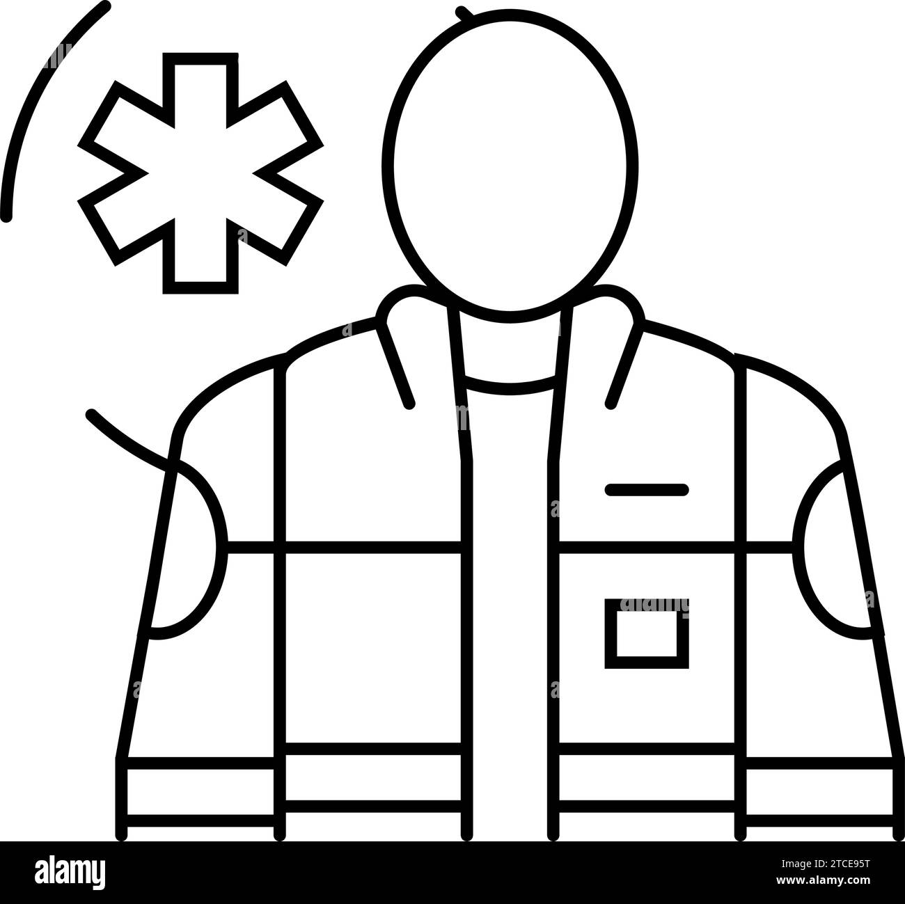 paramedic ambulance line icon vector illustration Stock Vector Image ...