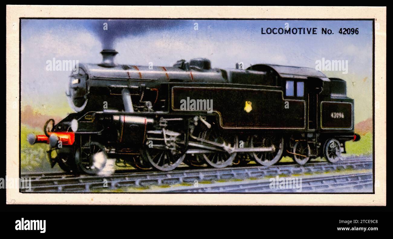 ex LMS Tank Locomotive - Vintage British Tradecard Stock Photo - Alamy