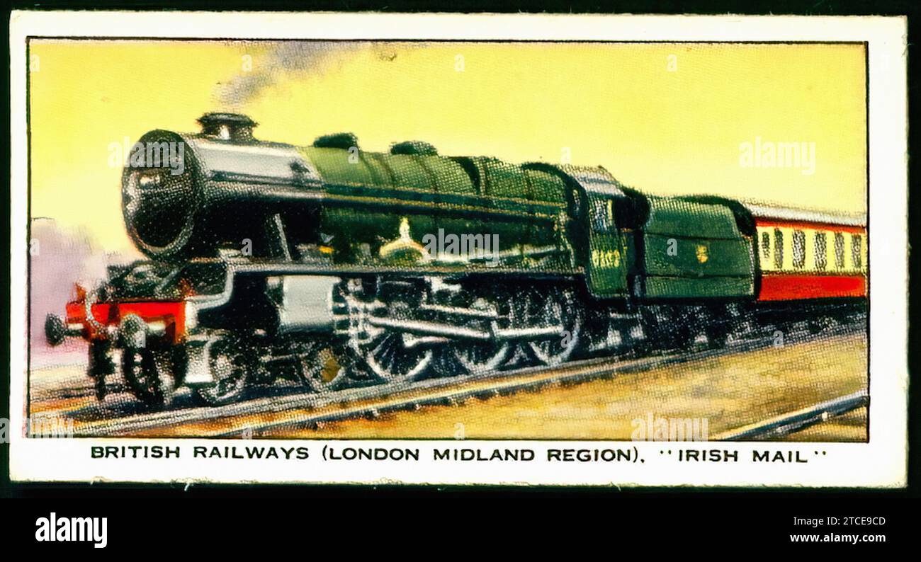 The Irish Mail - Vintage British Tradecard Stock Photo - Alamy