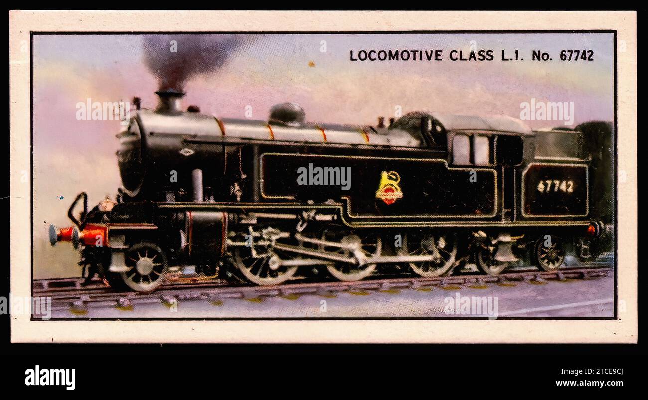 ex LNER Tank Locomotive - Vintage British Tradecard Stock Photo - Alamy