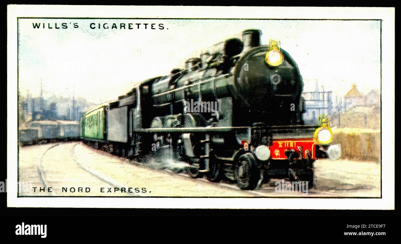 Nord Express - Vintage Cigarette Card Stock Photo - Alamy