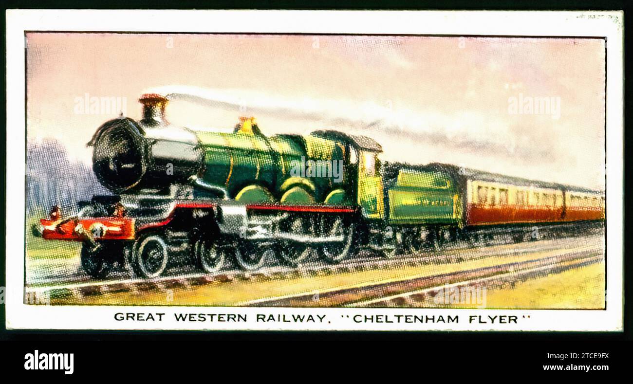 The Cheltenham Flyer - Vintage British Tradecard Stock Photo - Alamy