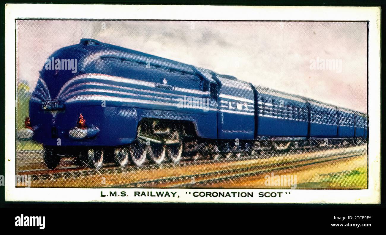 The Coronation Scot - Vintage British Tradecard Stock Photo - Alamy