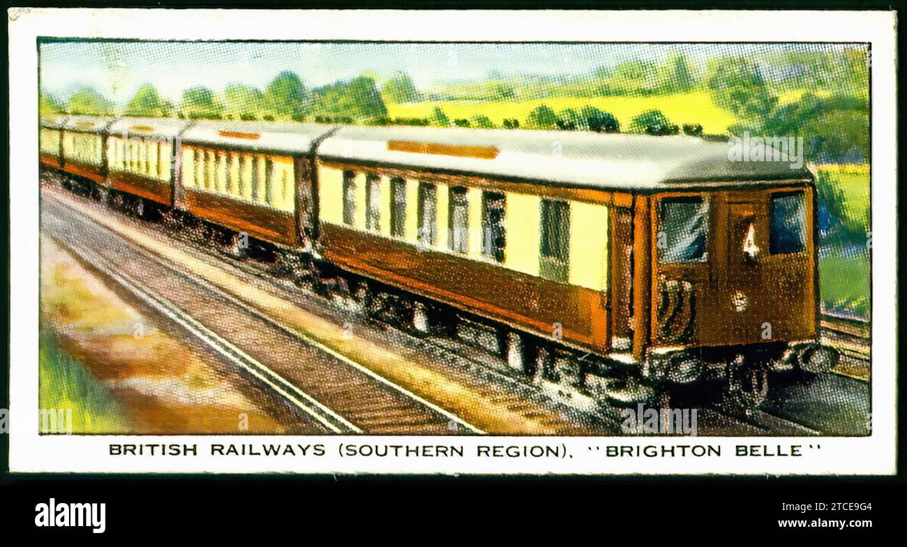 The Brighton Belle - Vintage British Tradecard Stock Photo - Alamy