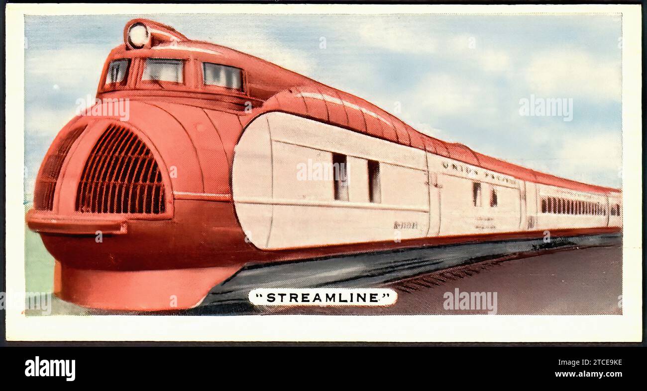 The Streamline - Vintage Cigarette Card Stock Photo - Alamy