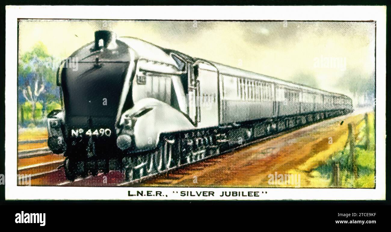 The Silver Jubilee - Vintage British Tradecard Stock Photo - Alamy
