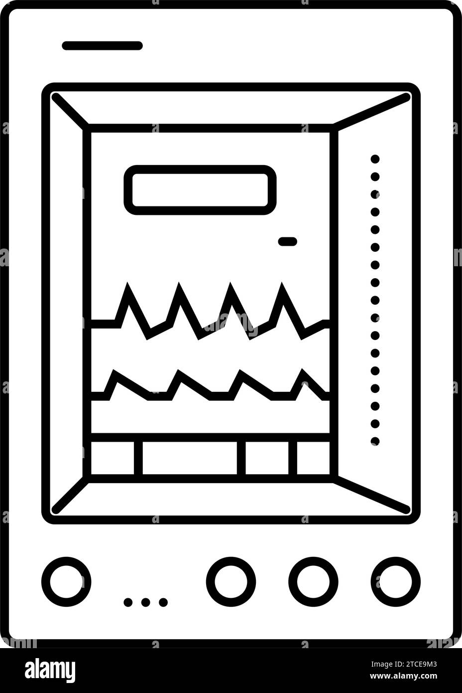 vital signs monitor ambulance line icon vector illustration Stock ...