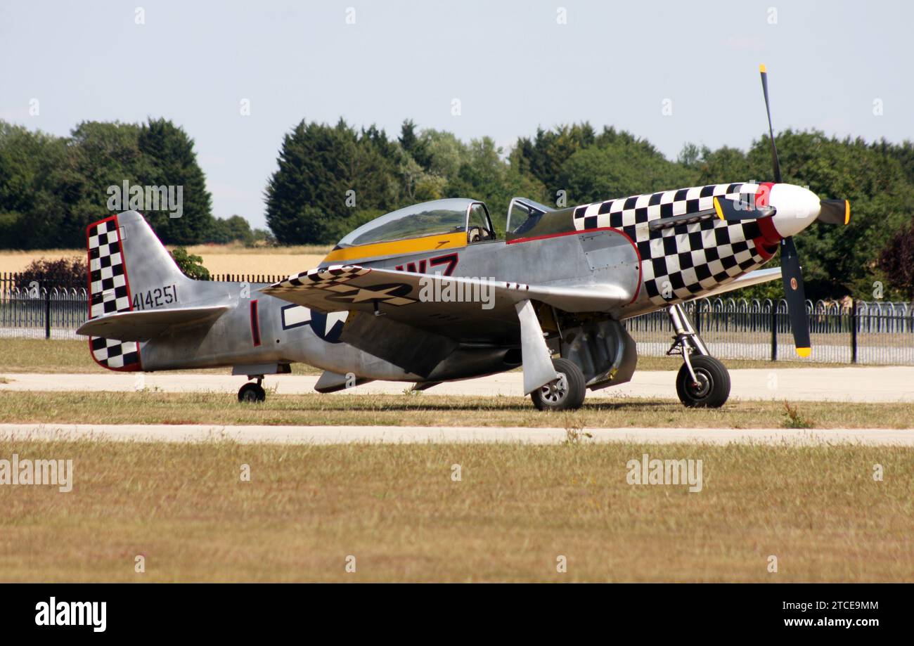 A North American TF-51D Mustang at Sywell England Stock Photo - Alamy