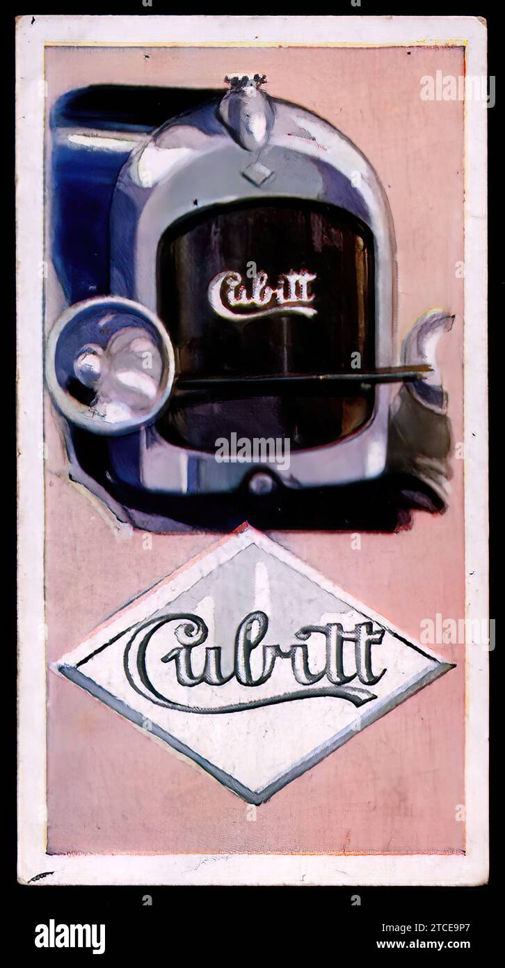 Cubitt Motor Cars - Vintage Tradecard Stock Photo - Alamy