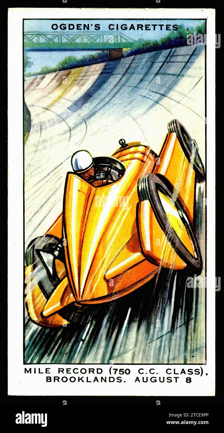 Mile Record (750cc Class) Brooklands 1931 - Vintage Cigarette Card ...