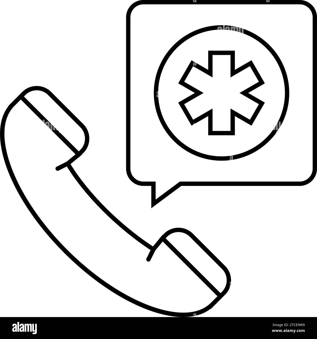 emergency call ambulance line icon vector illustration Stock Vector ...