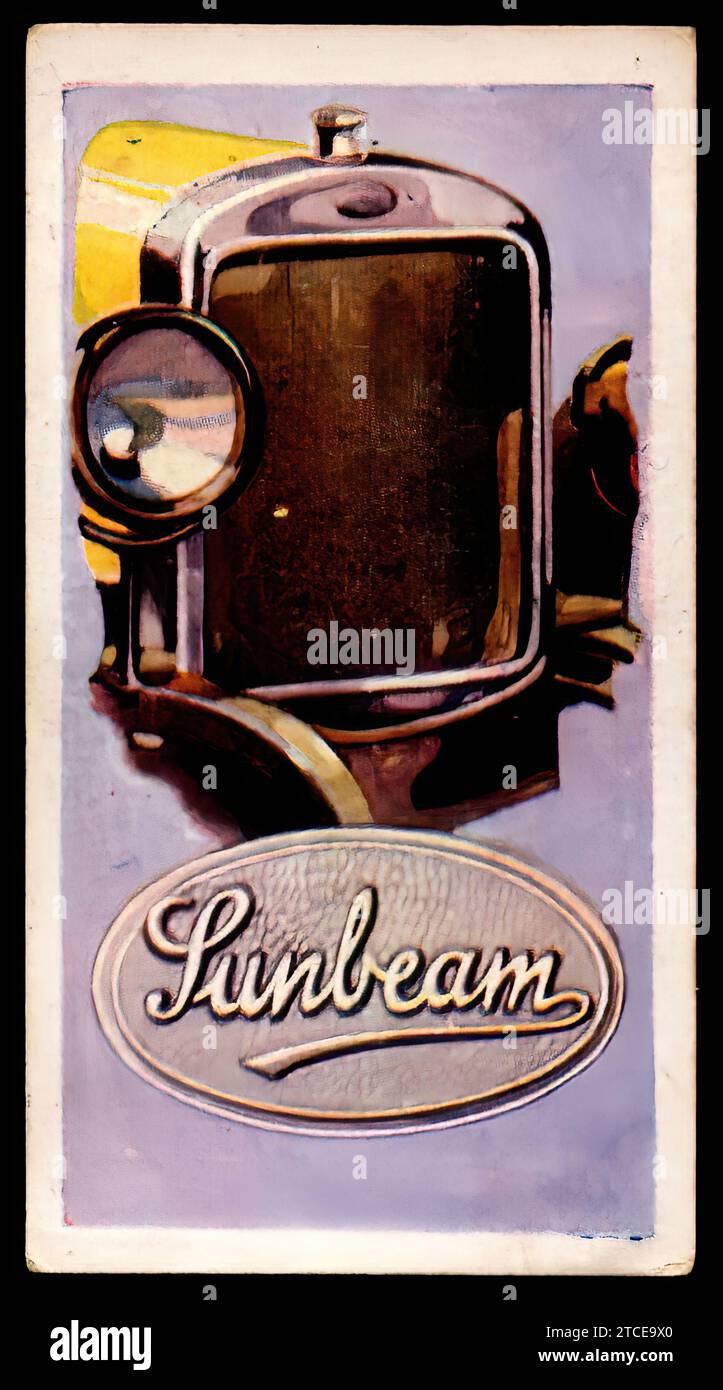 Sunbeam Motor Cars - Vintage Tradecard Stock Photo - Alamy