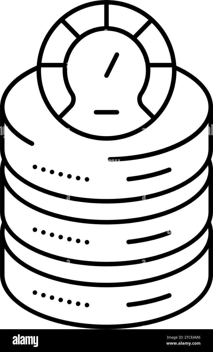Database performance line icon Cut Out Stock Images & Pictures - Alamy