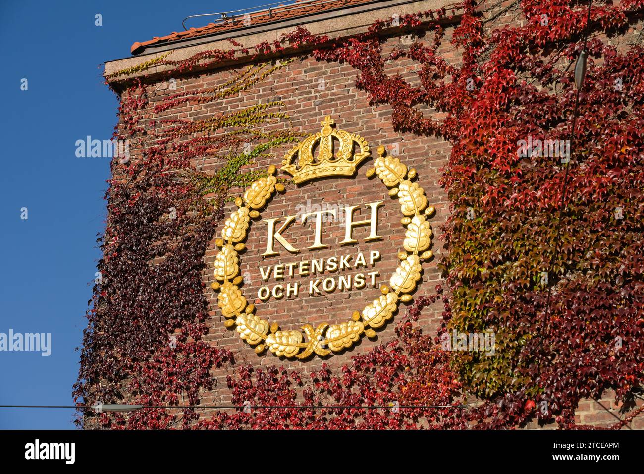 Logo mit Herbstlaub, Königliche Technische Hochschule KTH, Kungliga Tekniska högskolan ...