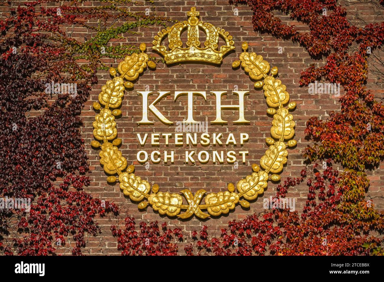 Logo mit Herbstlaub, Königliche Technische Hochschule KTH, Kungliga ...