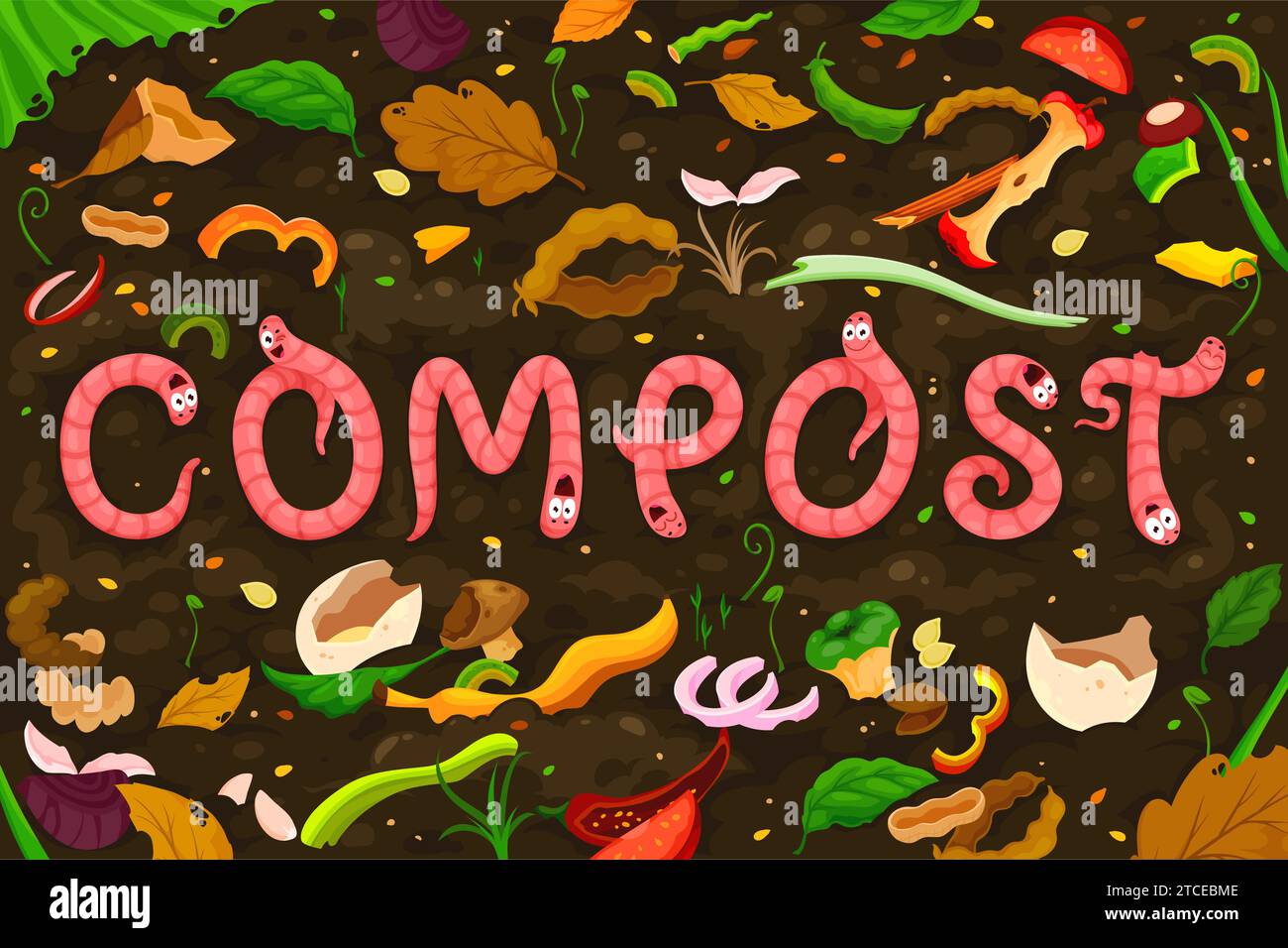 Vermicomposting Stock Vector Images - Alamy