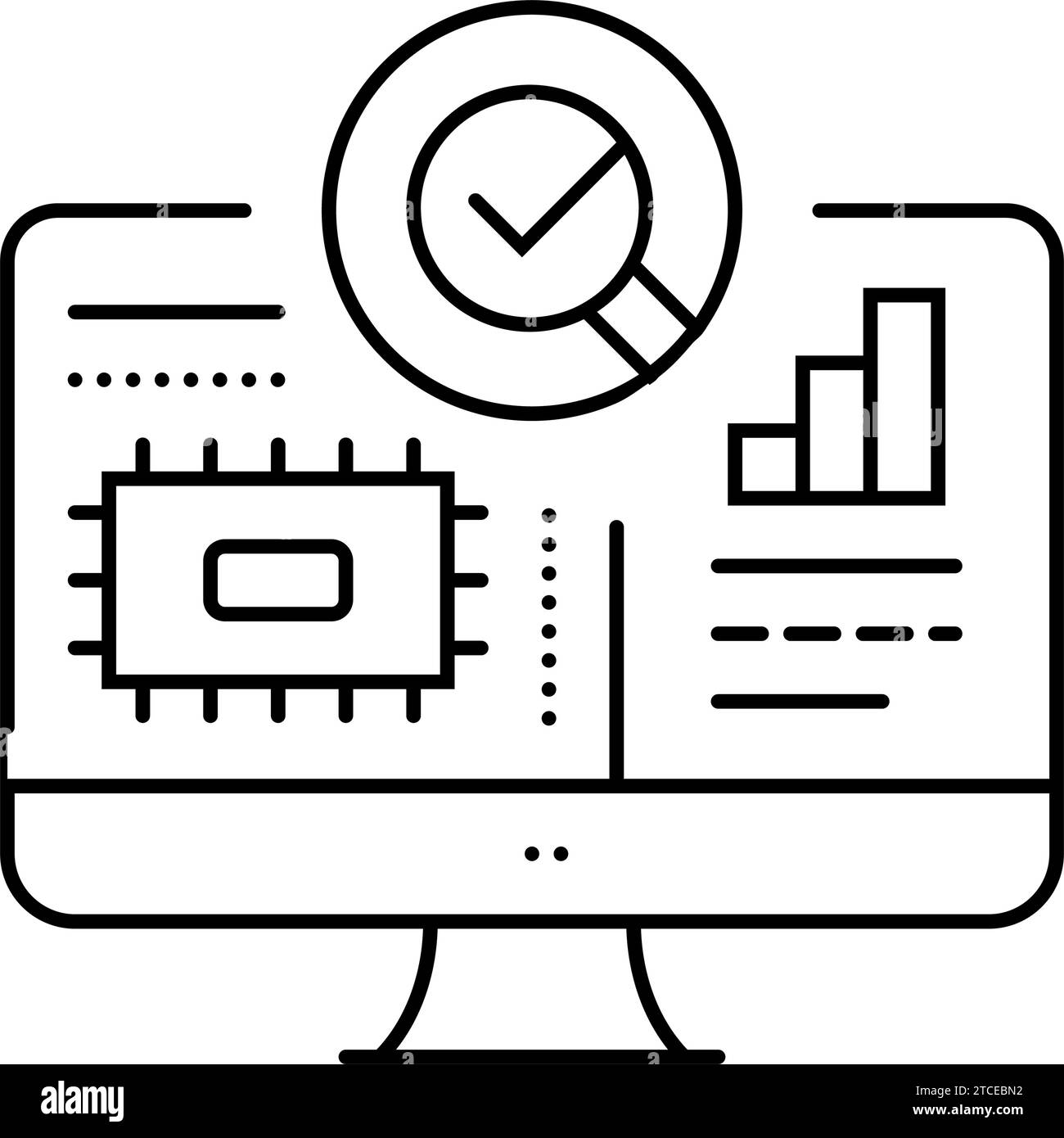 sensor calibration electronics line icon vector illustration Stock ...
