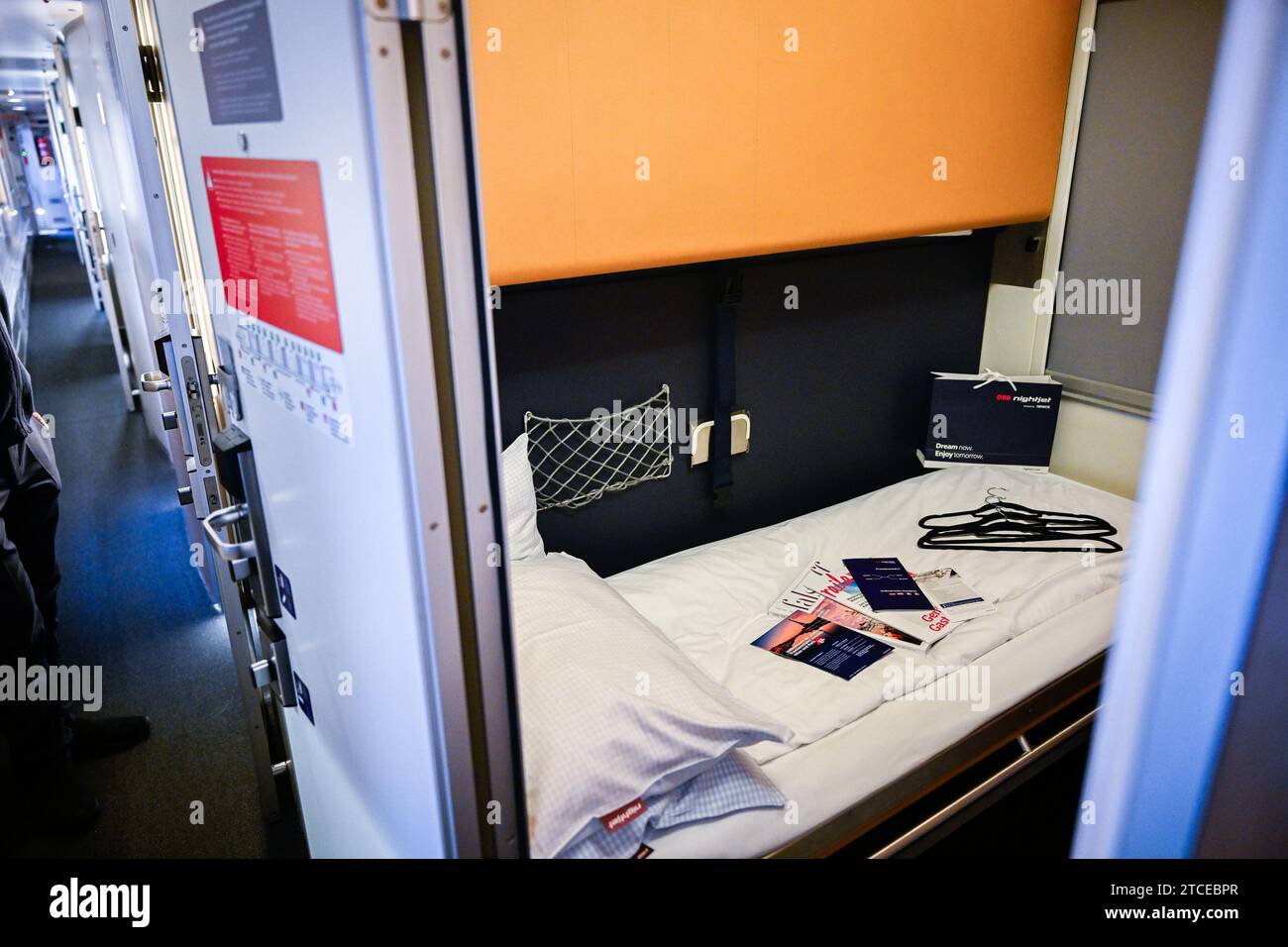 Illustration picture shows a sleeping compartment on the Nightjet ...
