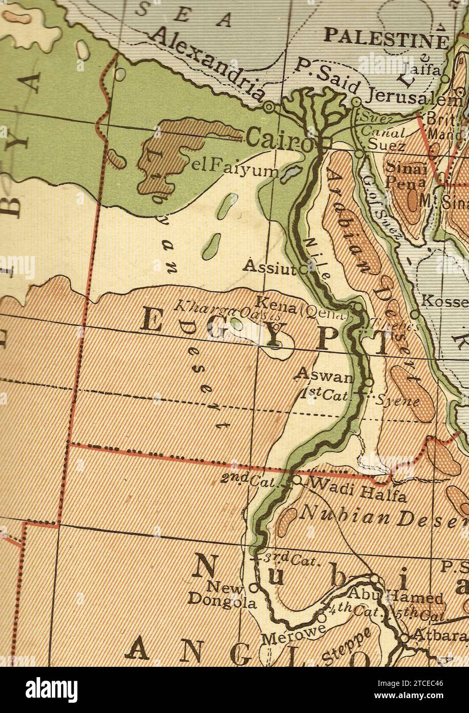 Vintage map of cairo hi-res stock photography and images - Alamy