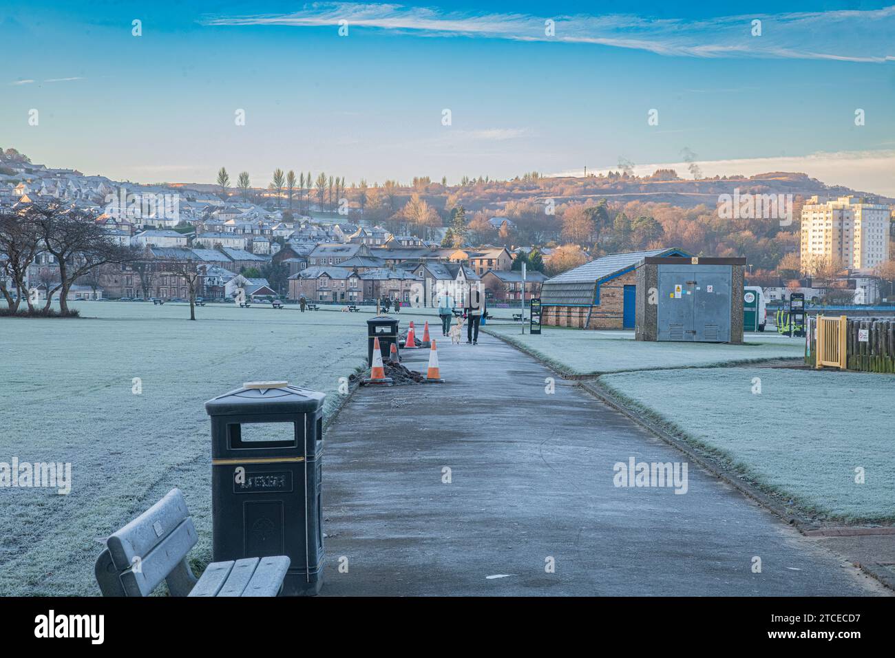 Battery Park Greenock in Frost Stock Photo - Alamy