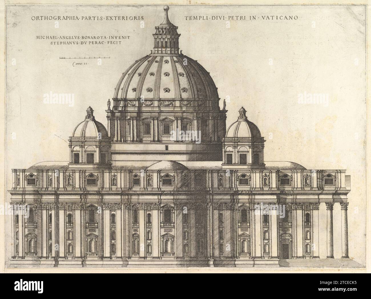 Elevation Showing the Exterior of Saint Peter's Basilica from the South ...