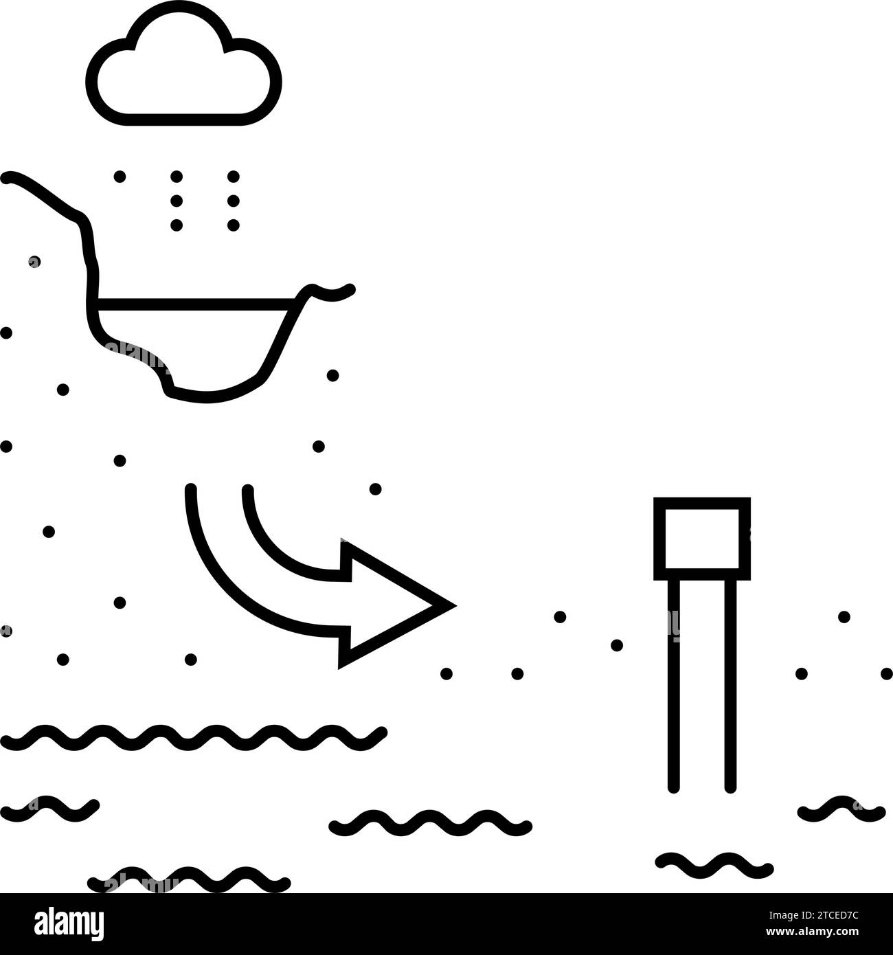 hydrogeological model hydrogeologist line icon vector illustration ...