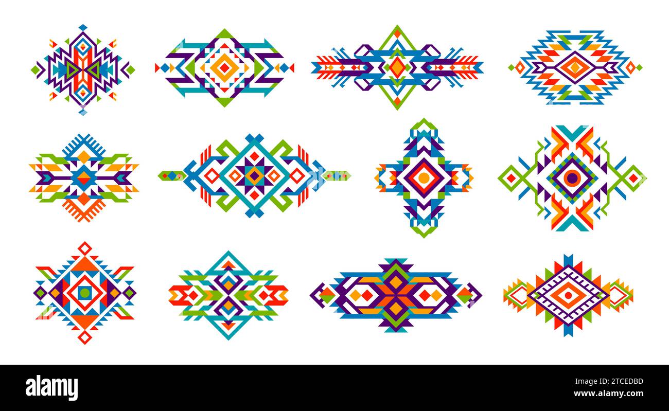 Mexican tribal patterns. Ethnic ornament. Native American wool carpet ...