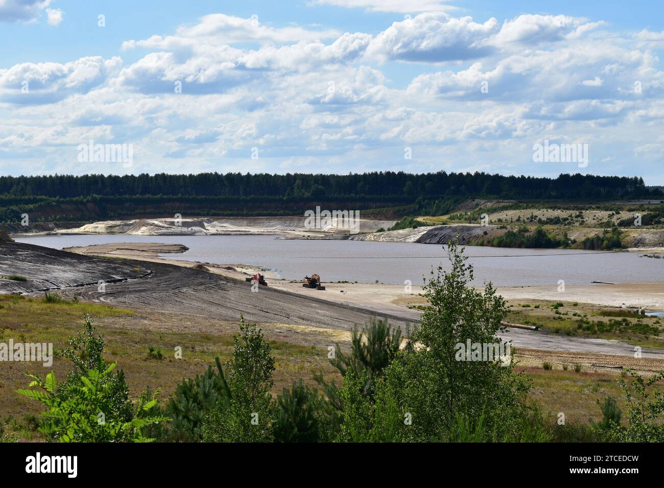 A lake in a former sand quarry situated in the Mechelse Heide natural ...