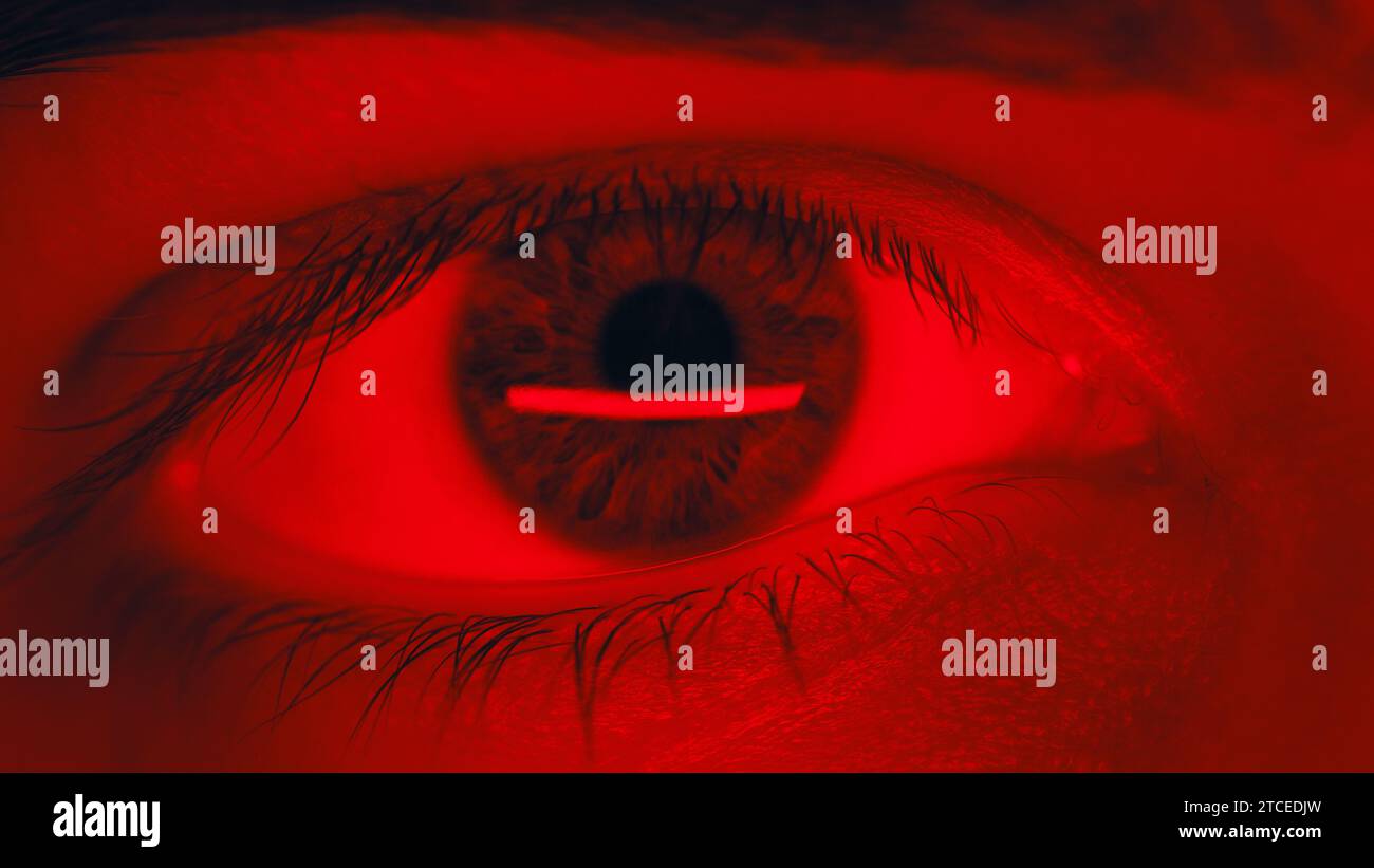 Human Eye Access Scan Light Stock Photo - Alamy