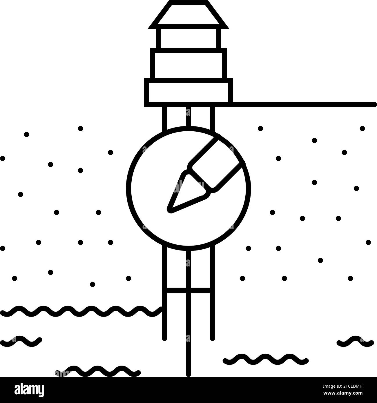water resource management hydrogeologist line icon vector illustration ...