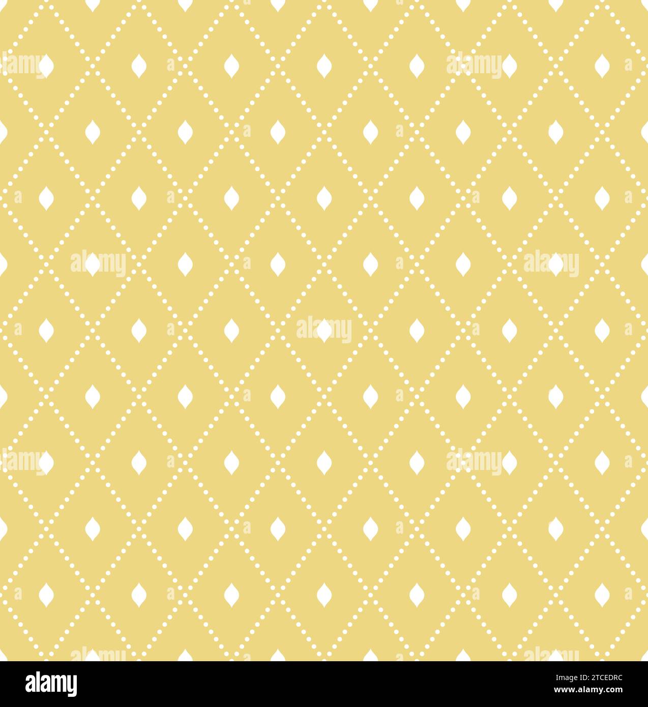 Geometric dotted vector yellow white pattern. Seamless abstract modern ...