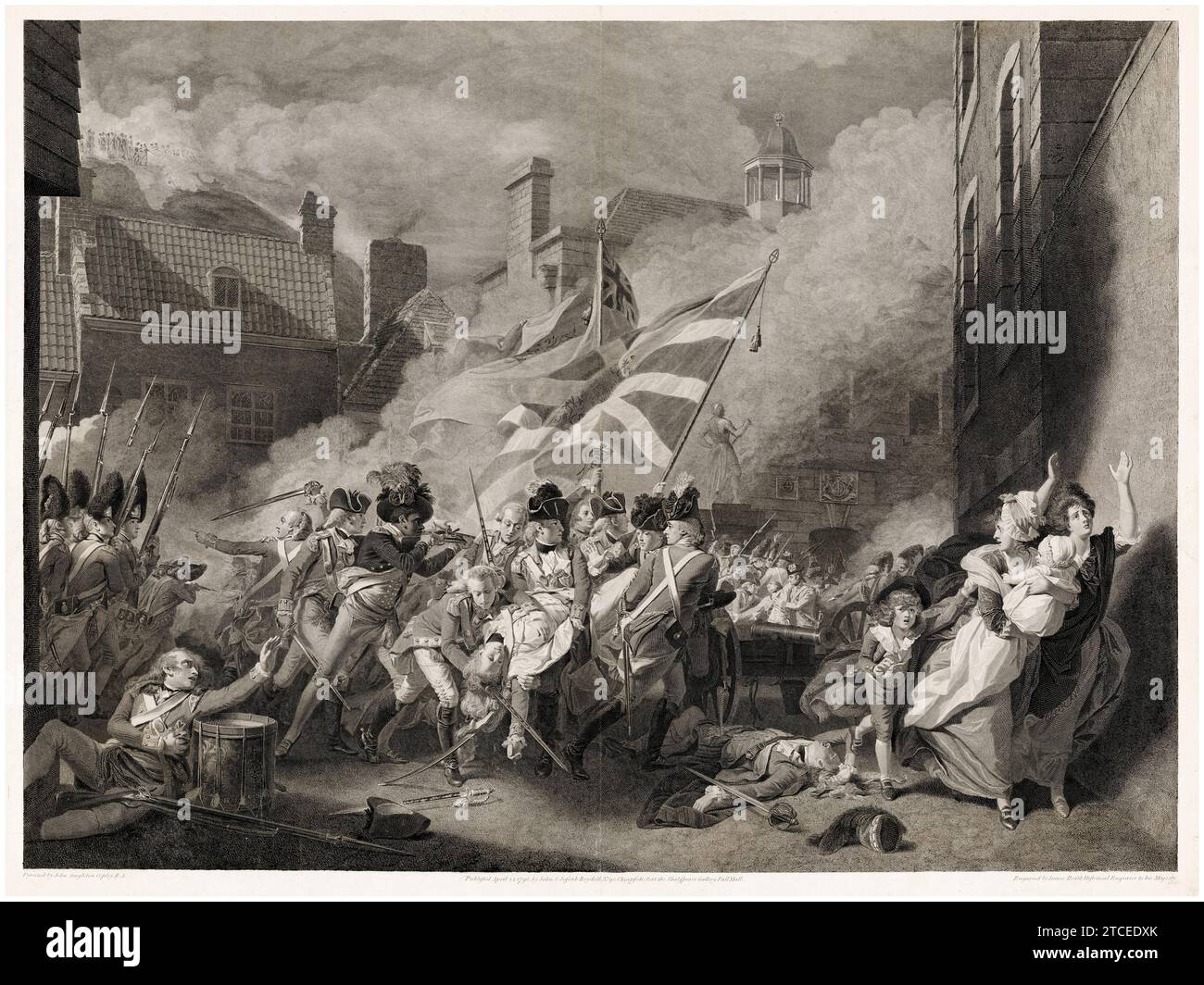 The Death of Major Peirson, 6th January 1781, (Battle of Jersey ...