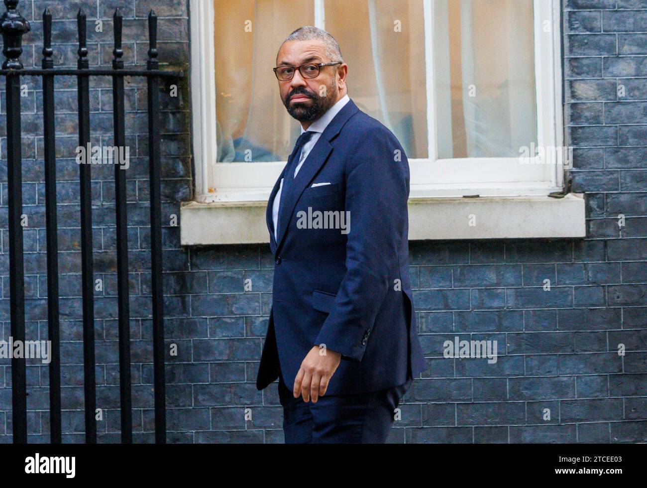 London, UK. 12th Dec, 2023. Home Secretary, James Cleverly, at Downing ...