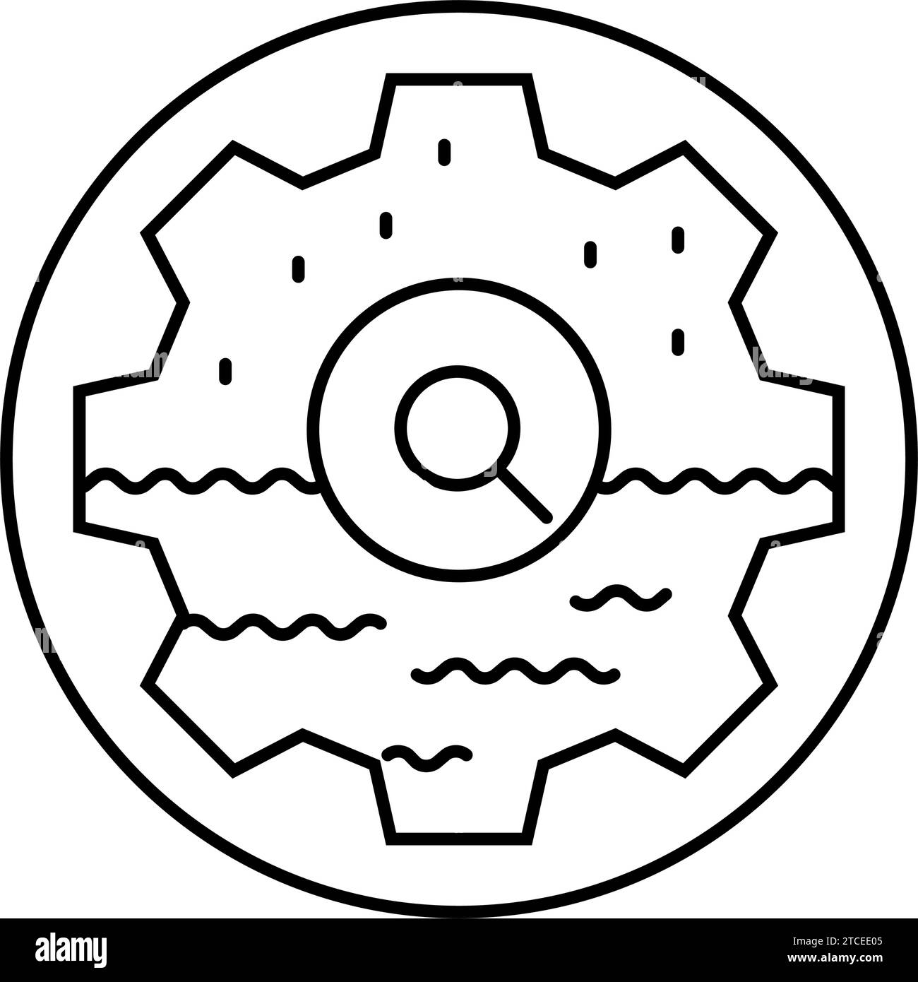 water well testing hydrogeologist line icon vector illustration Stock ...
