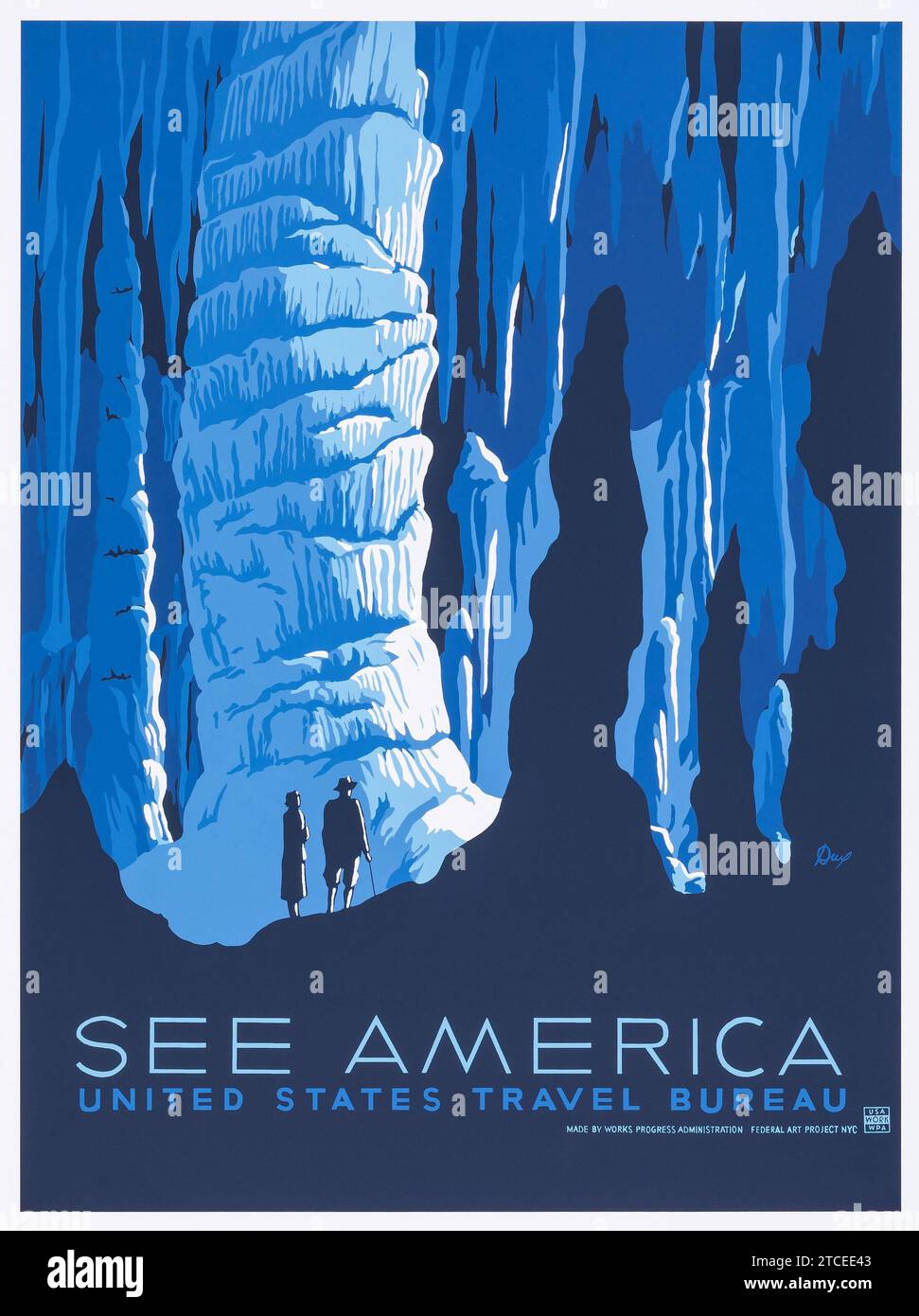 American WPA travel poster - See America - Carlsbad Caverns National ...