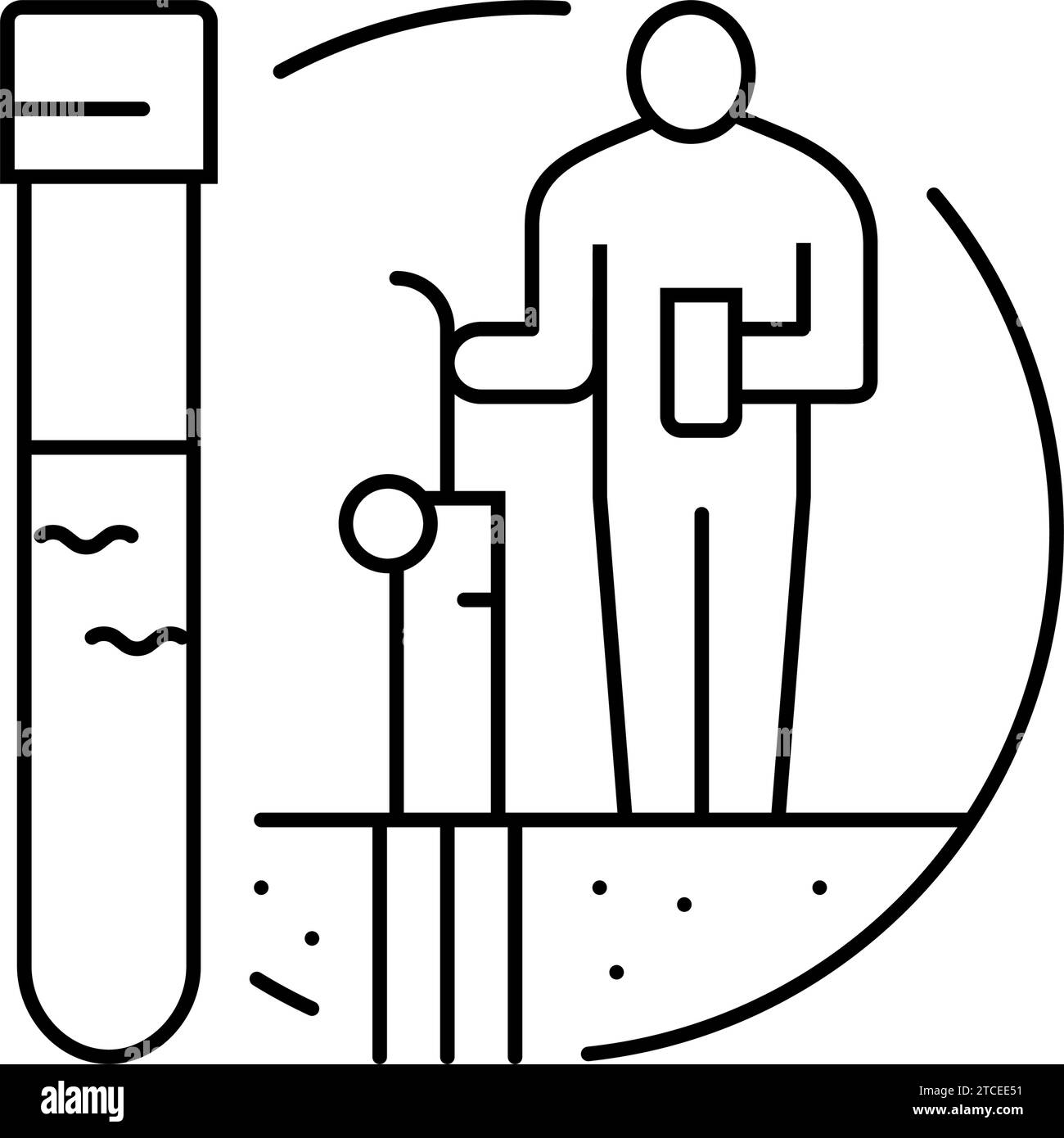 hydrogeological maps hydrogeologist line icon vector illustration Stock ...