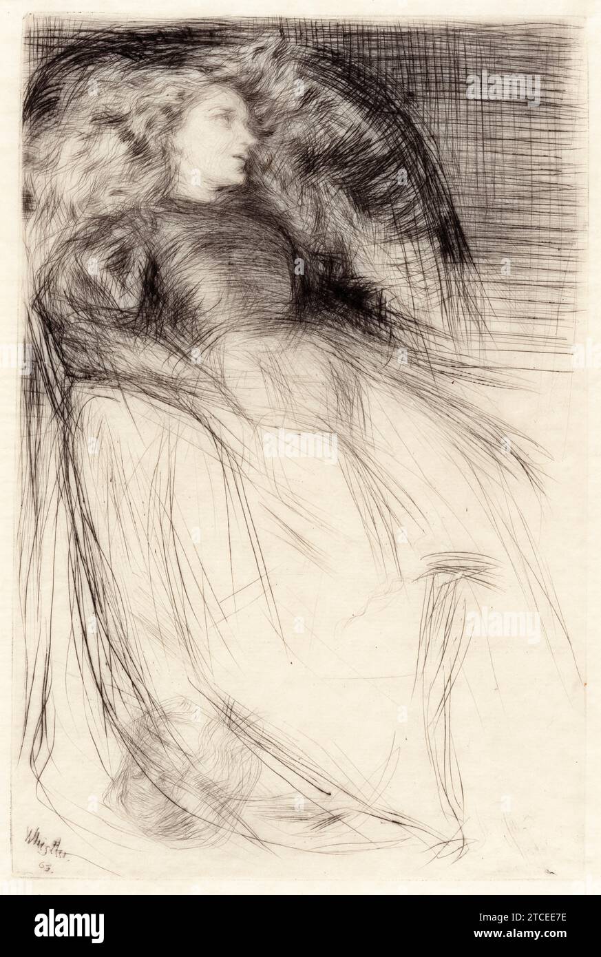 James Abbott McNeill Whistler, Weary, etching in drypoint on japanese ...