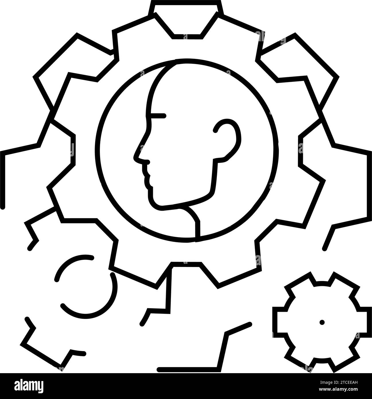 progress gears motivation line icon vector illustration Stock Vector ...