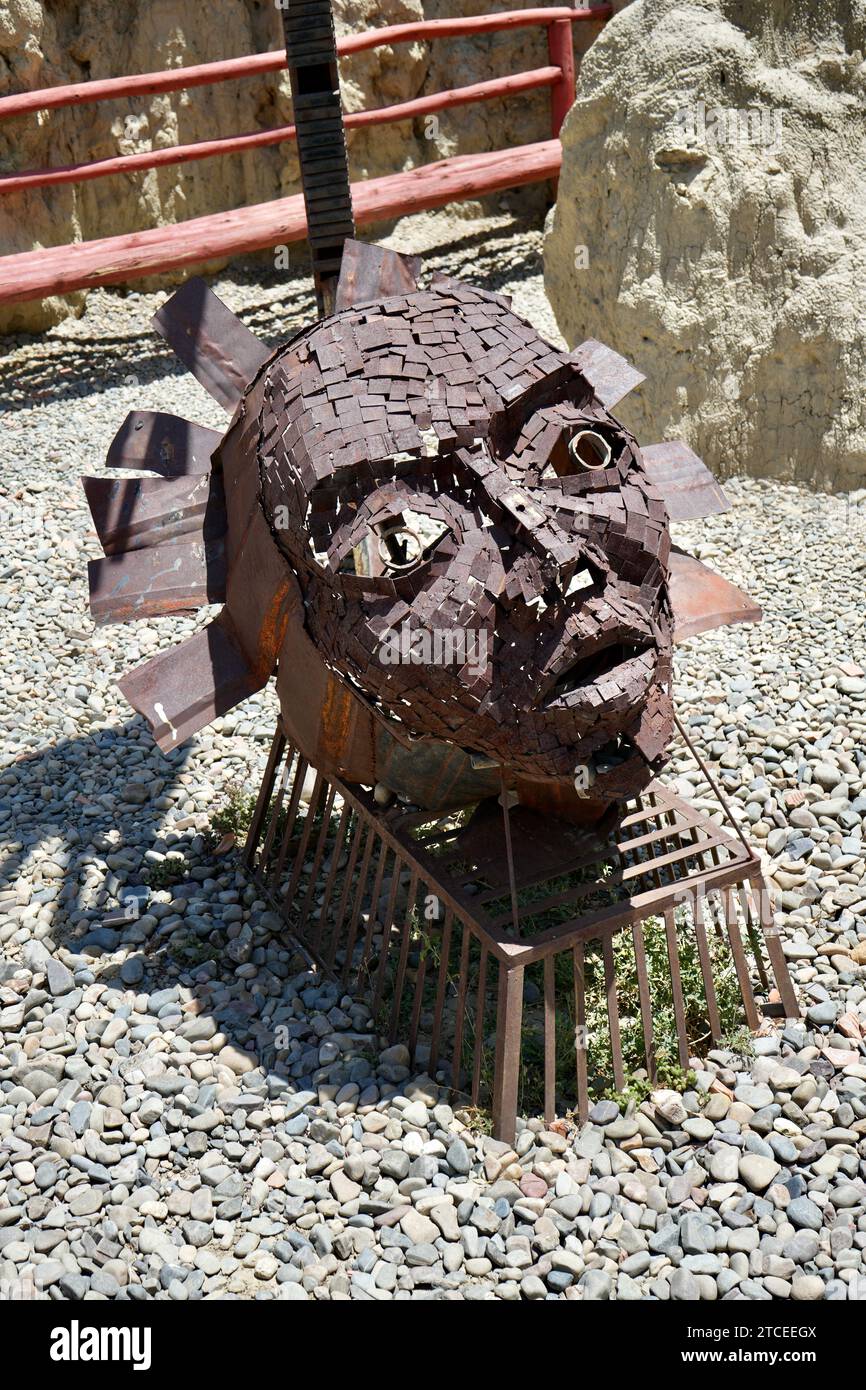 Rusty Metal Head artwork at Valle de la Luna, or Killa Qhichwa (Moon ...