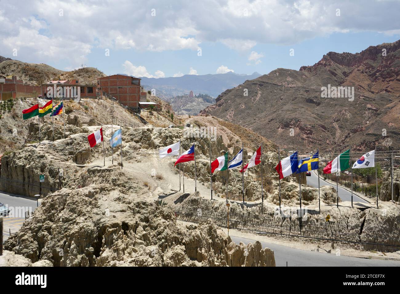 International Flags at Valle de la Luna, or Killa Qhichwa (Moon Valley ...