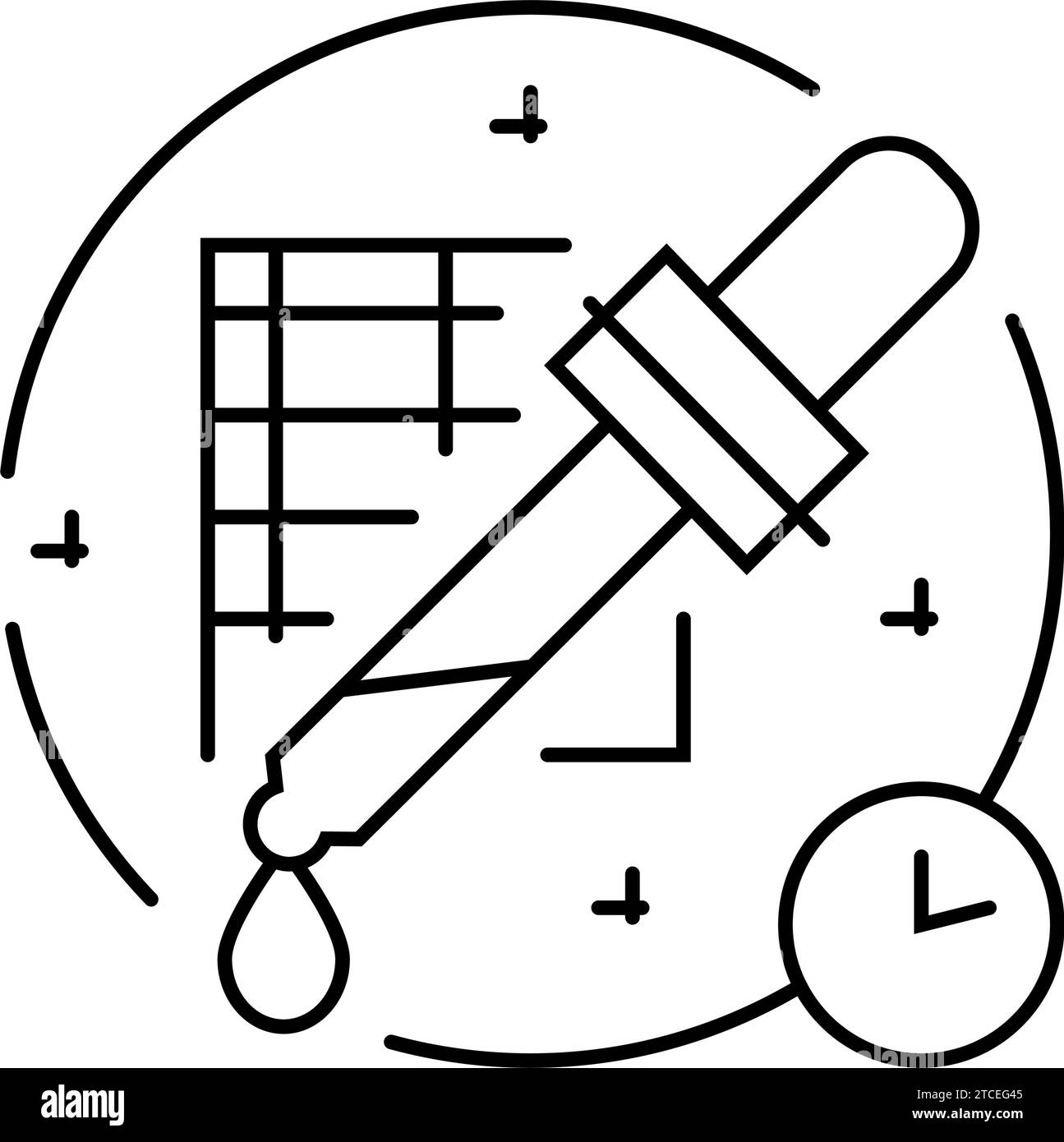 medication dosage pharmacist line icon vector illustration Stock Vector ...