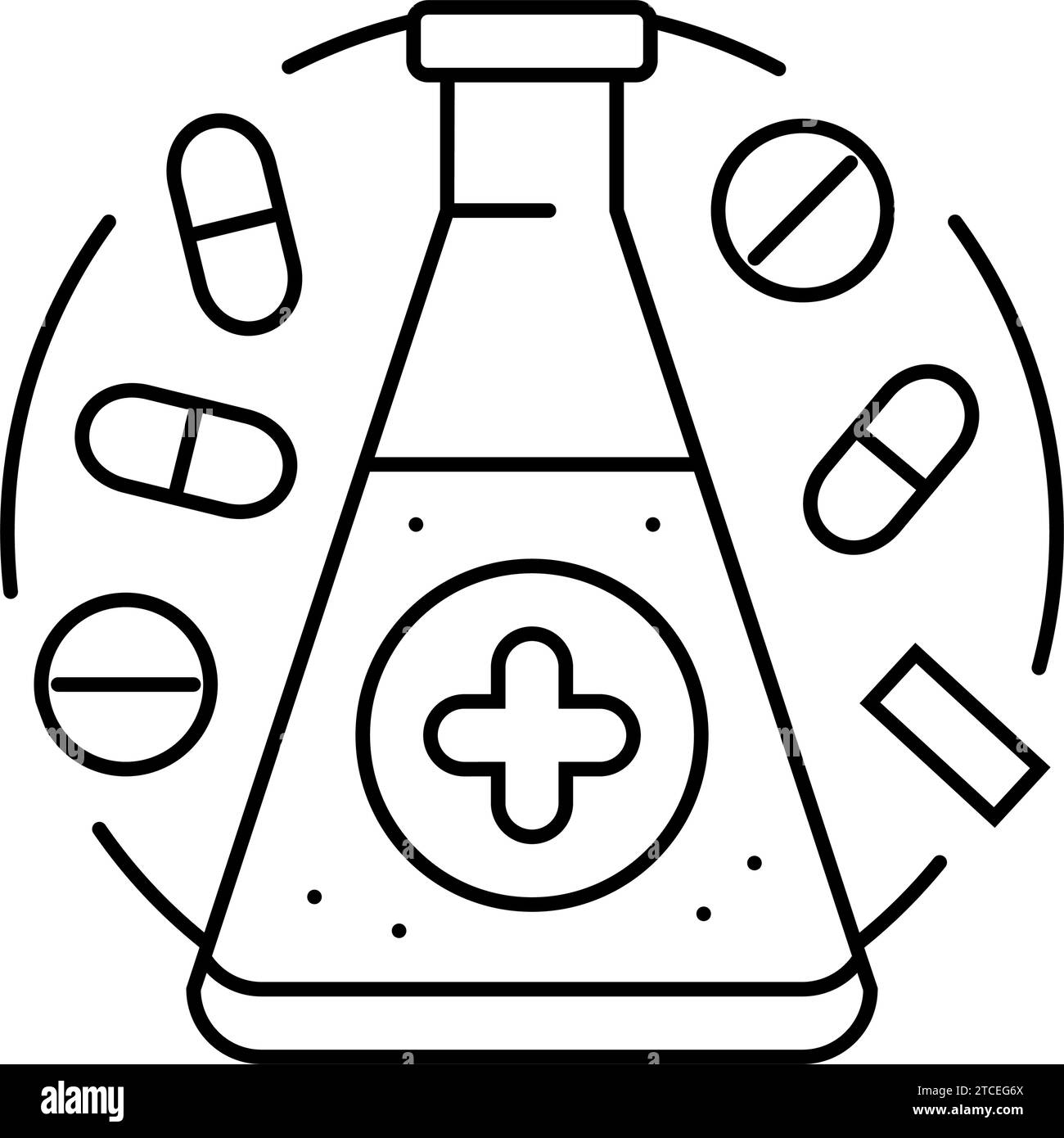 pharmacology pharmacist line icon vector illustration Stock Vector ...