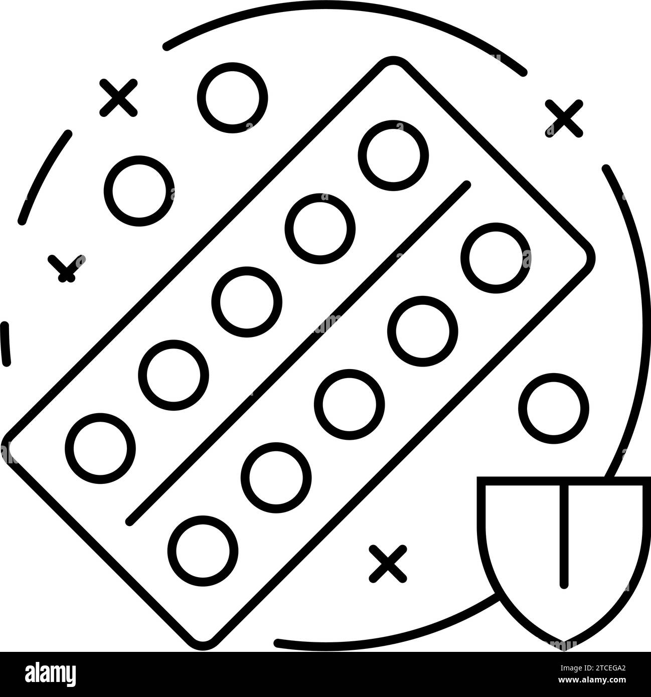 medication safety pharmacist line icon vector illustration Stock Vector ...