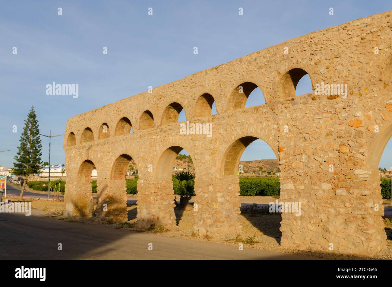 ANTAS, SPAIN - 09 DECEMBER 2023 A 293 m long aqueduct, built in 1902 ...