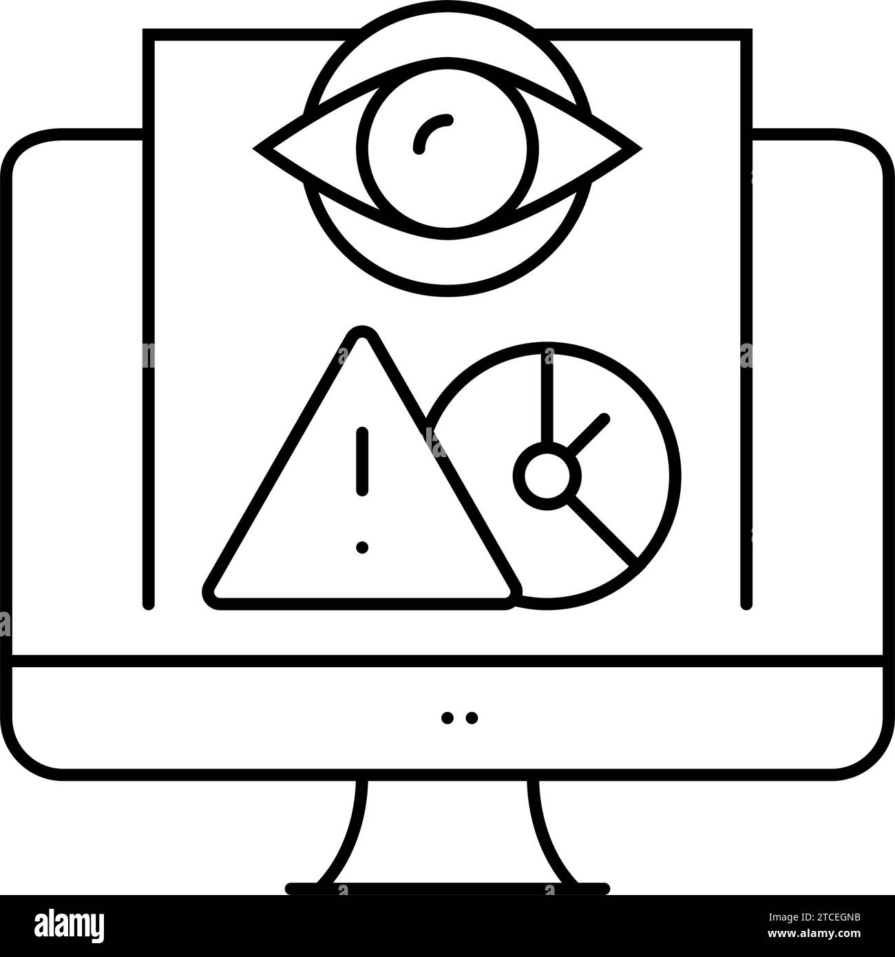 monitoring risk line icon vector illustration Stock Vector Image & Art ...