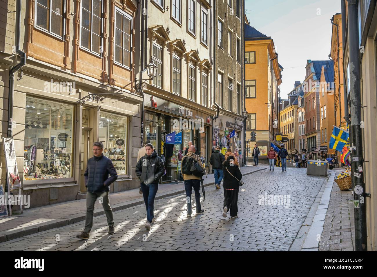 Passanten, Touristen, Västerlanggatan Gasse, Altstadt, Gamla Stan ...