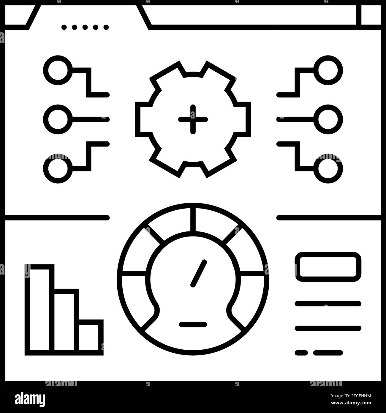 Performance Testing Analyst Line Icon Vector Illustration Stock Vector