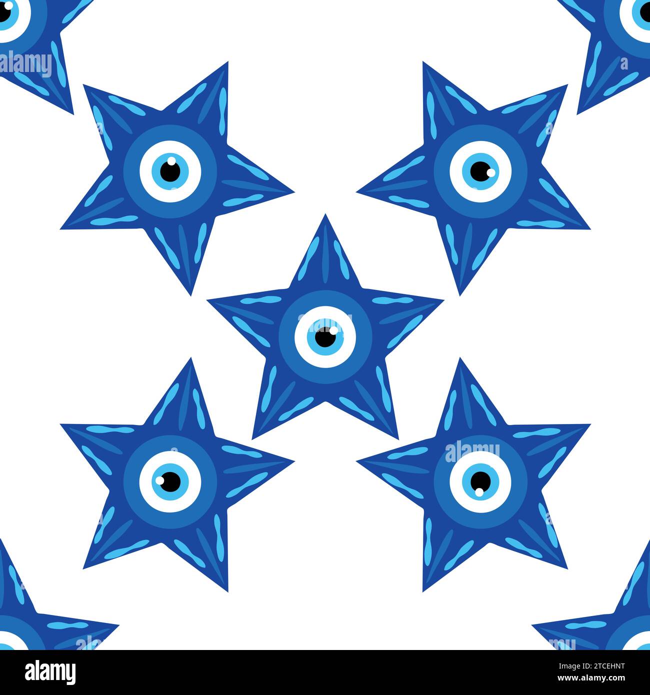 Evil eye magic seamless pattern. Symbol of protection, Turkish souvenir ...
