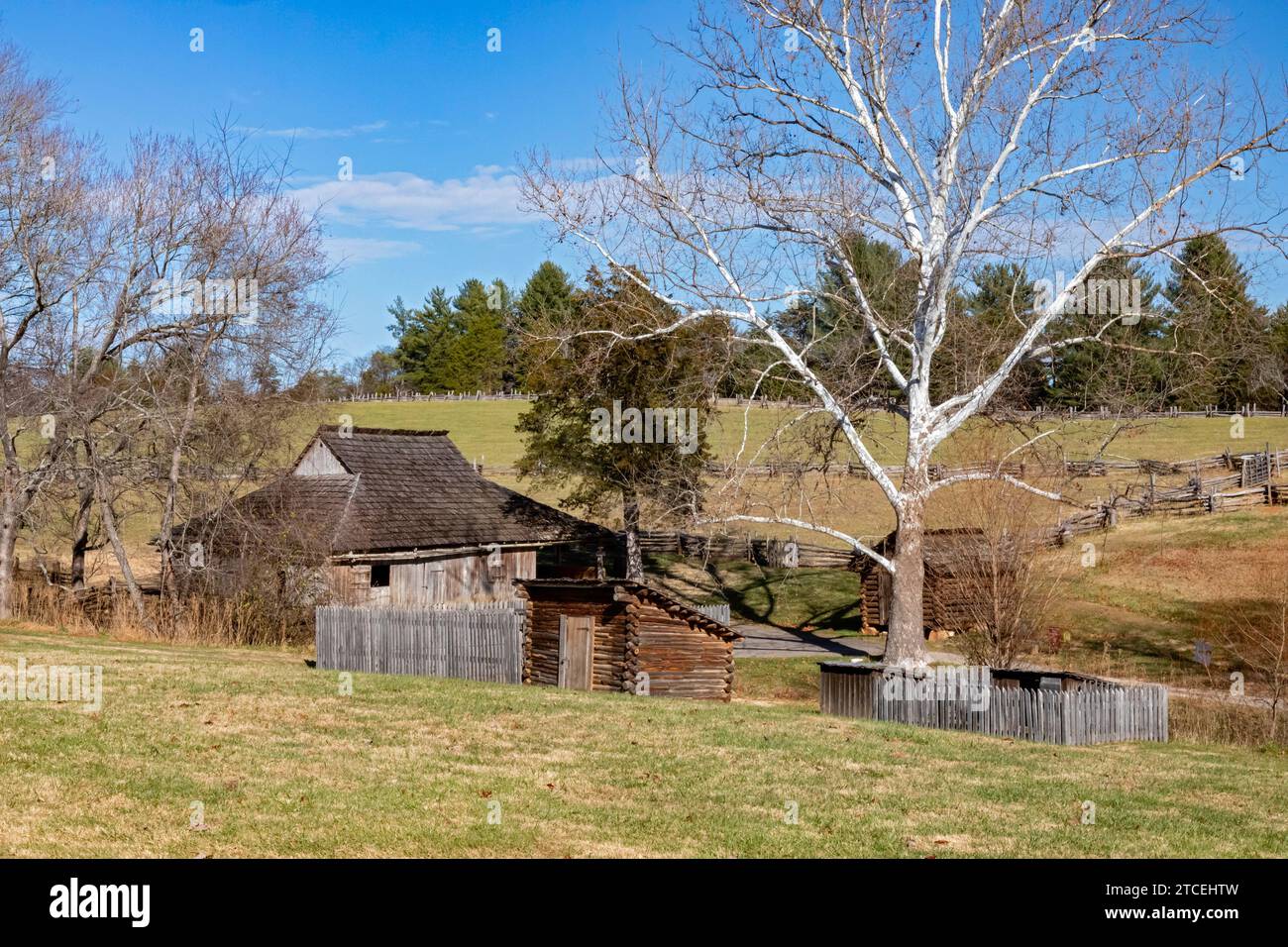 Hardy, Virginia - The horse barn at Booker T. Washington National ...